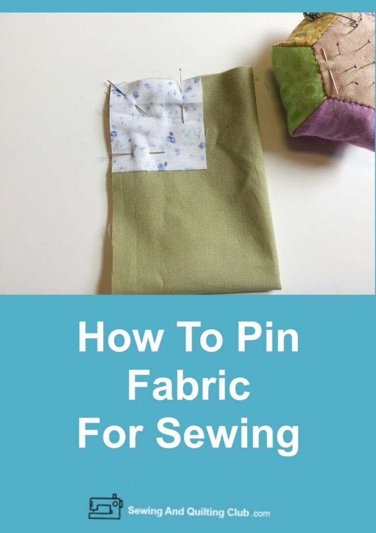 How To Pin Fabric For Sewing