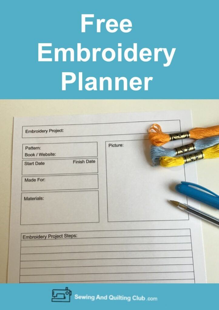 Embroidery Project Planner (FREE Download)